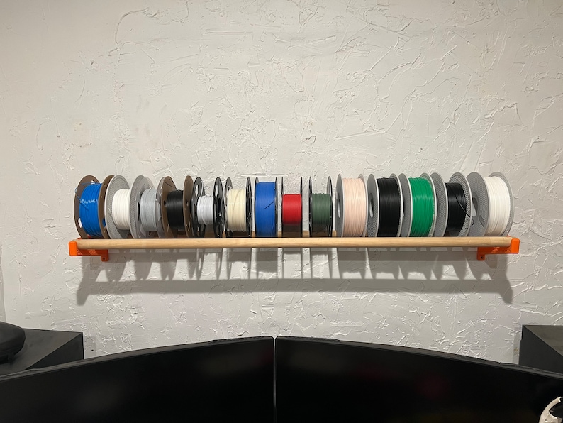 Spool Storage Rack for 3D Printing Filament Wall Mounted Filament Shelf ...