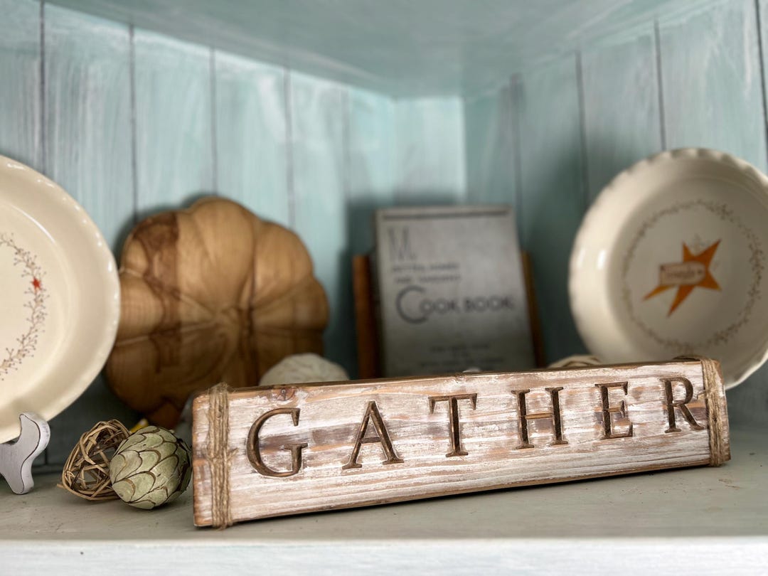 Gather Sign, Wood, Farmhouse - Etsy
