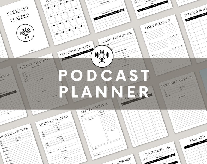 Podcast Planner Printable Podcast Planner Organize Your Podcast Content ...