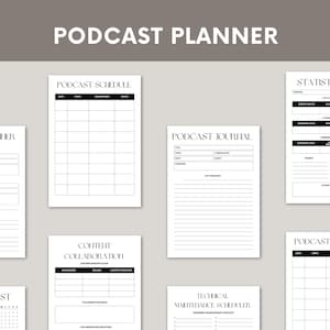 Podcast Planner Printable Podcast Planner Organize Your Podcast Content ...