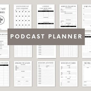 Podcast Planner Printable Podcast Planner Organize Your Podcast Content ...