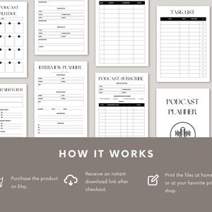 Podcast Planner Printable Podcast Planner Organize Your Podcast Content ...