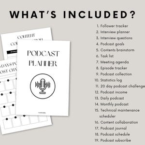 Podcast Planner Printable Podcast Planner Organize Your Podcast Content ...