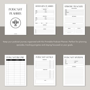 Podcast Planner Printable Podcast Planner Organize Your Podcast Content ...