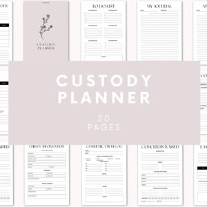 Printable Custody Planner, Child Custody Planner, Custody Schedule ...