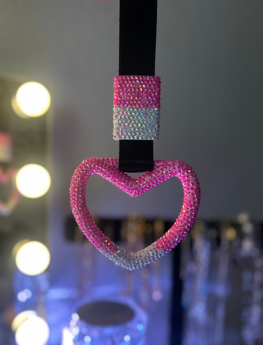 Tsurikawa Heart Rhinestone Bling Japanese Subway Car Drift Handle Jdm ...