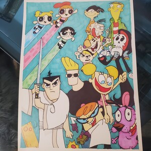 90s Cartoon Nostalgia Sketch 2 Print Bundle Fan Art 11x17 Prints - Etsy