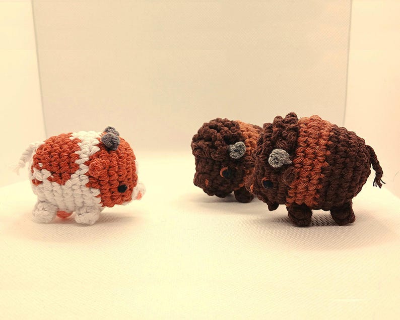 Bison Crochet Pattern, North American Animals Amigurumi Toy, No Sew ...