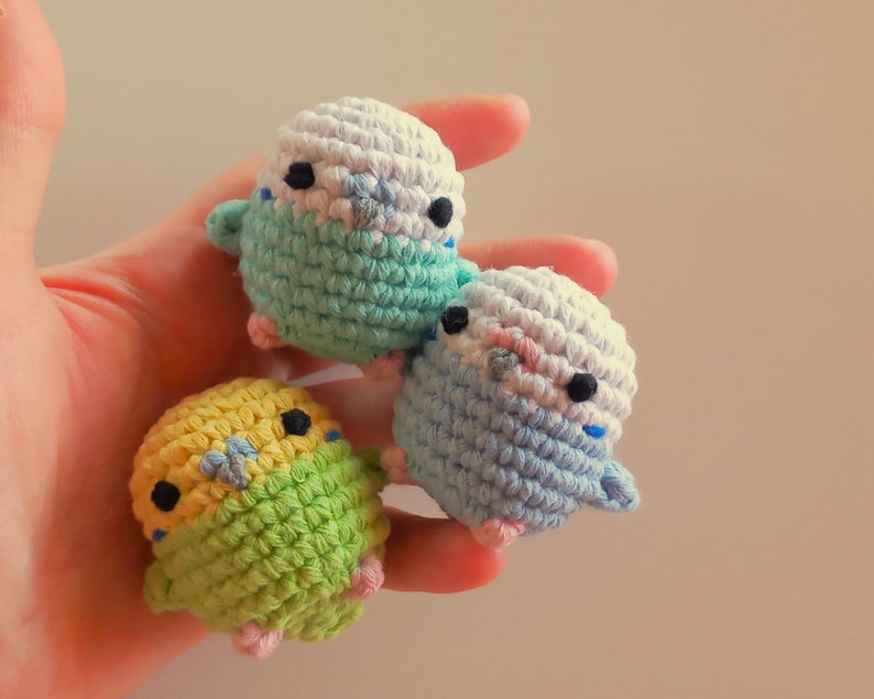 Parakeet Crochet Pattern, Little Crochet Pets, Keychain, Decoration ...