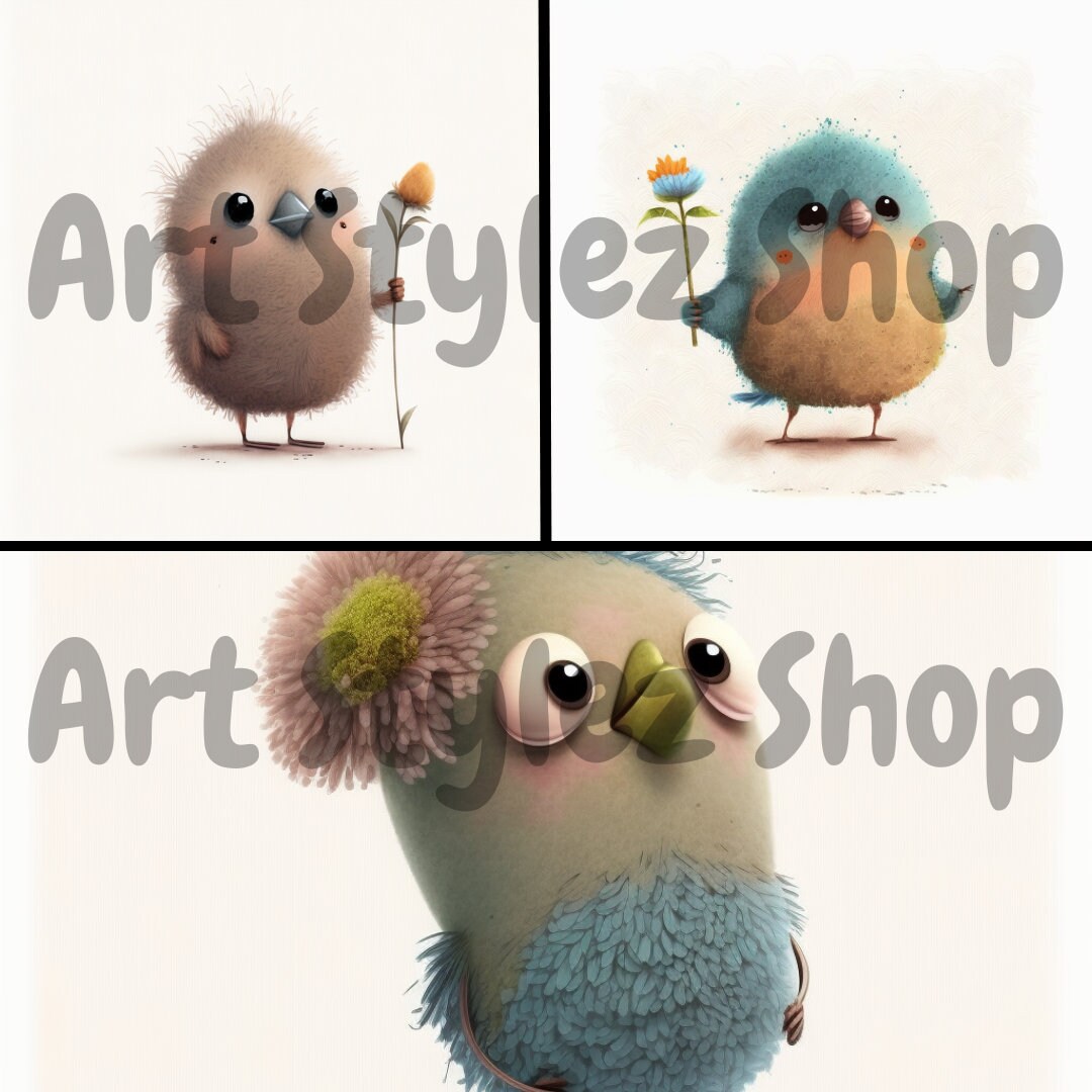 28 Cute Whimsical Bird Clipart, Funny Bird Clipart, High Quality Pngs ...