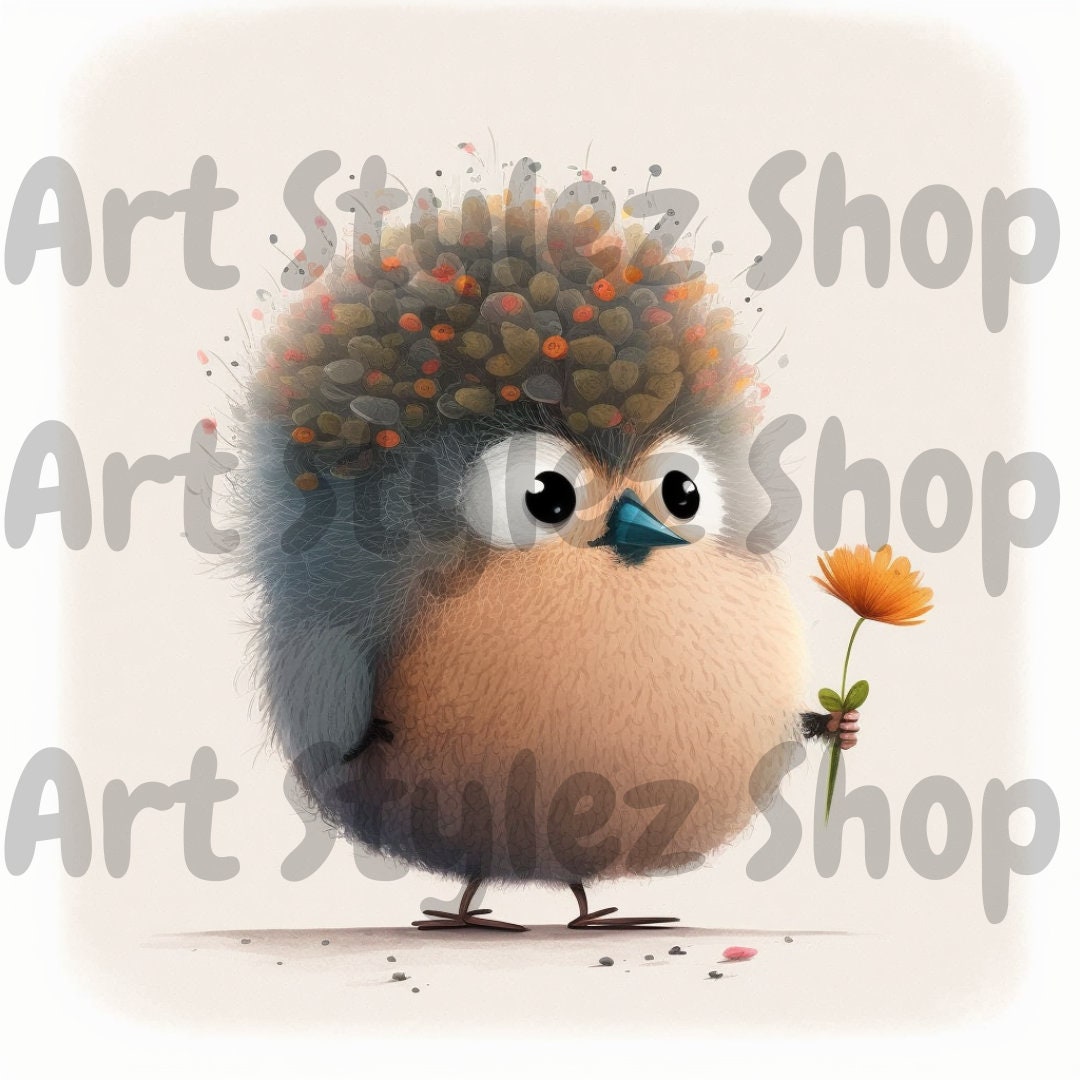 28 Cute Whimsical Bird Clipart, Funny Bird Clipart, High Quality Pngs ...