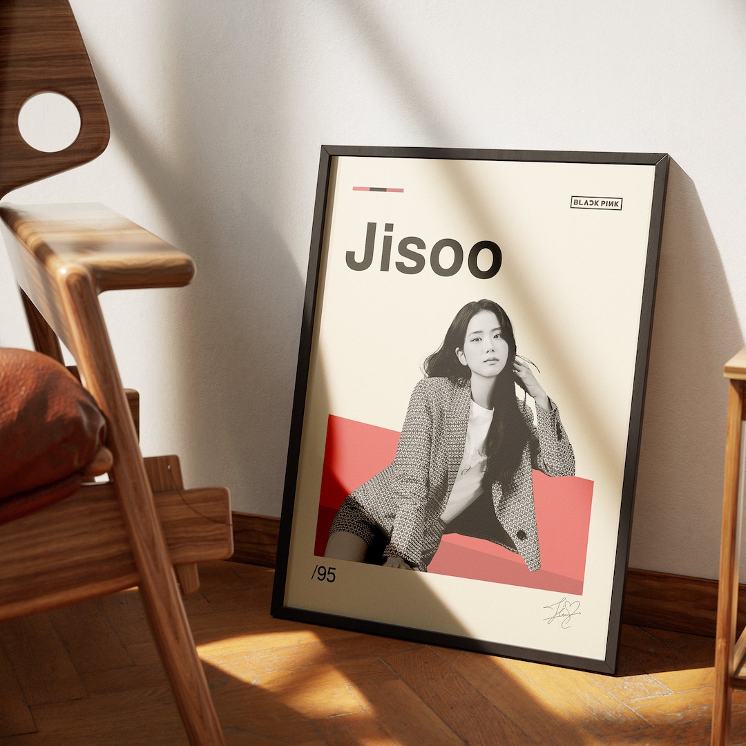Jisoo BLACKPINK Inspired Art Print Kpop, Art, Minimalist, Graphic, Mid ...