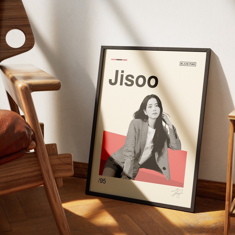 Jisoo BLACKPINK Inspired Art Print Kpop, Art, Minimalist, Graphic, Mid ...