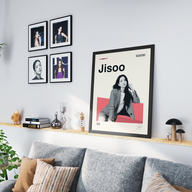 Jisoo BLACKPINK Inspired Art Print Kpop, Art, Minimalist, Graphic, Mid ...