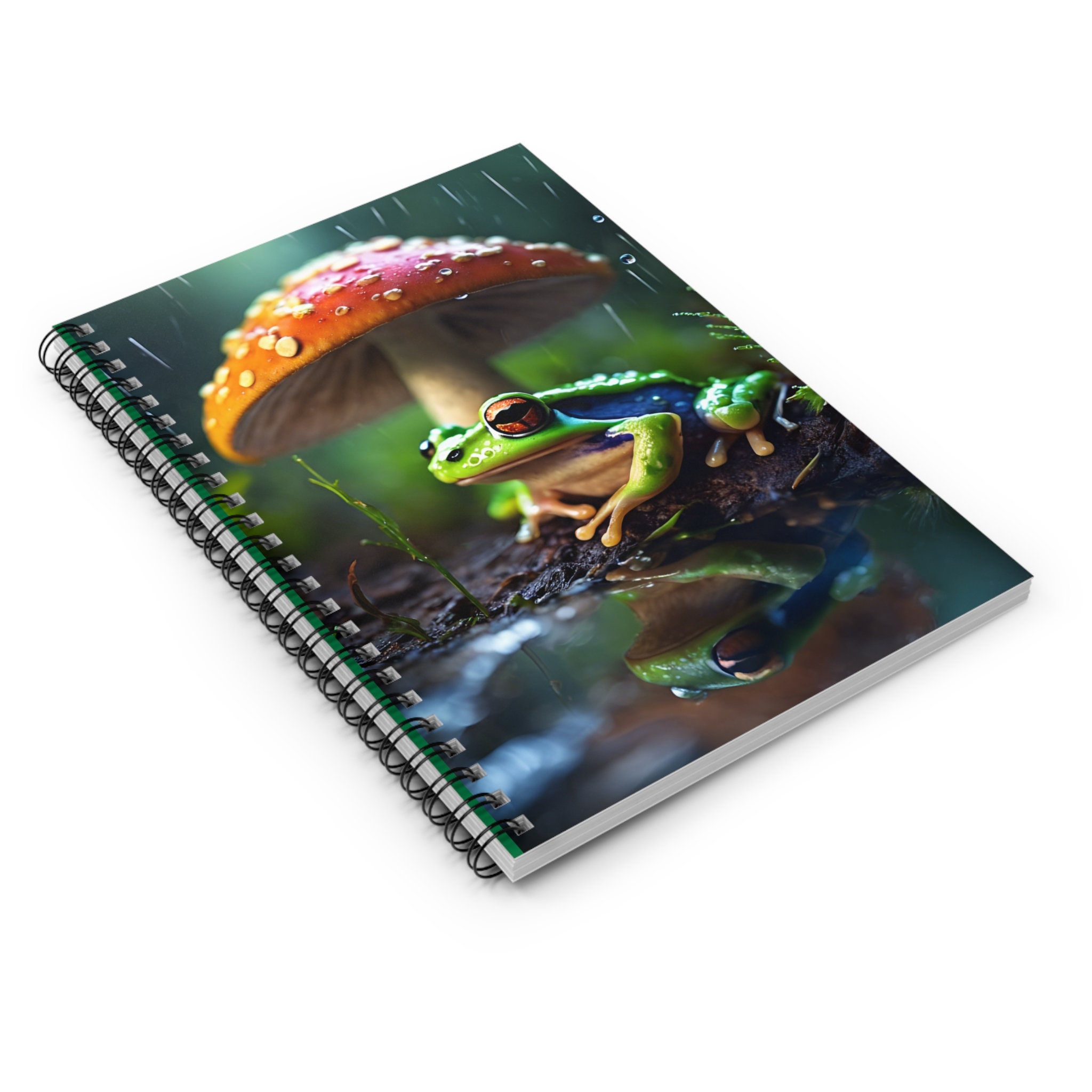 Frog Notebook Tree Frog Mushroom Notebook Journal Vibrant Colorful Note ...