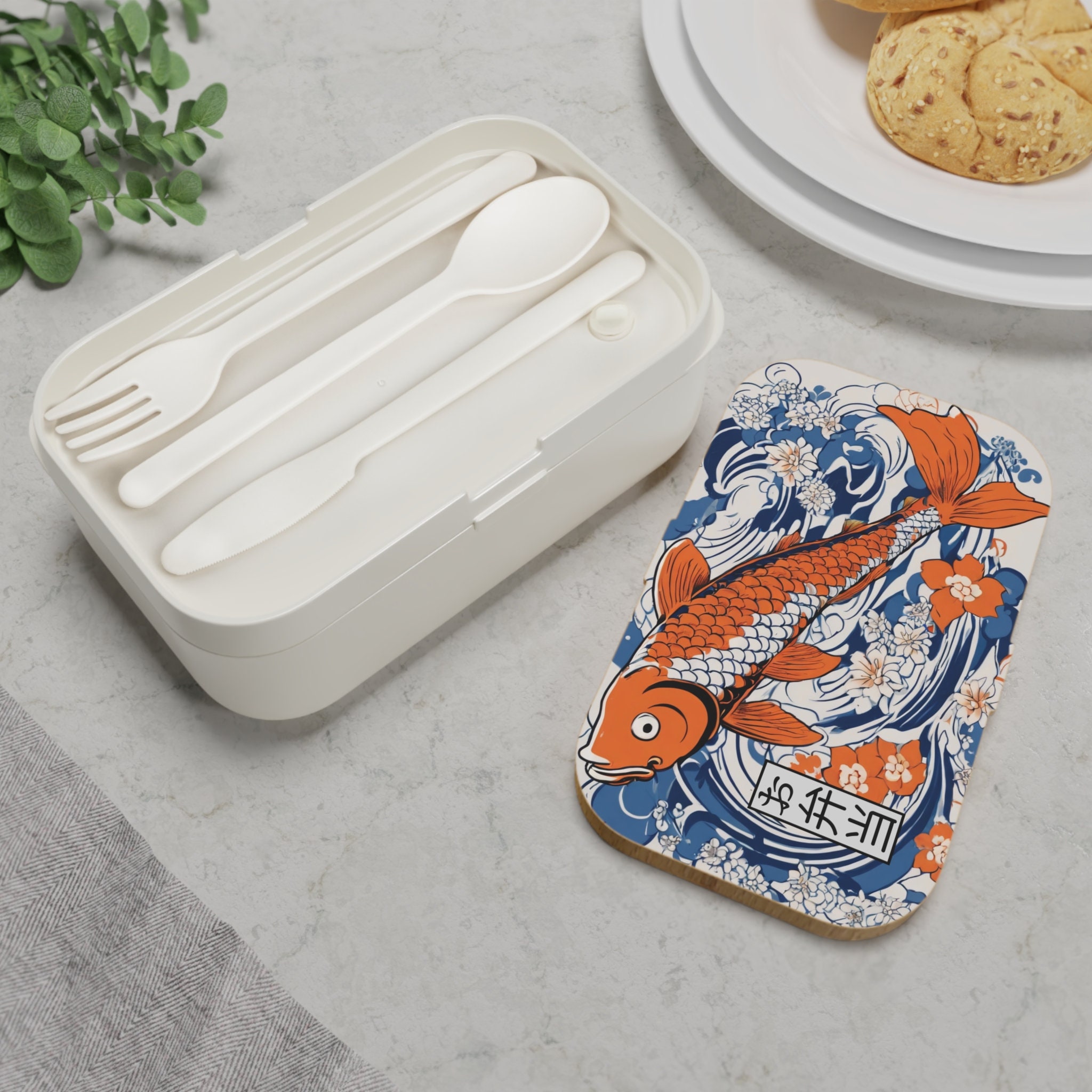 Koi Fish Bento Box Japanese Lunch Box Japanese Art Bento Unique Design ...
