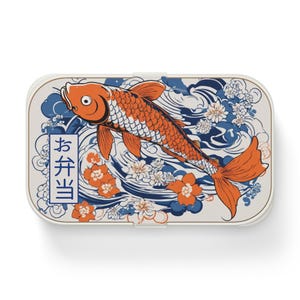 Koi Fish Bento Box Japanese Lunch Box Kanji Kawaii Bento Box for Kids ...