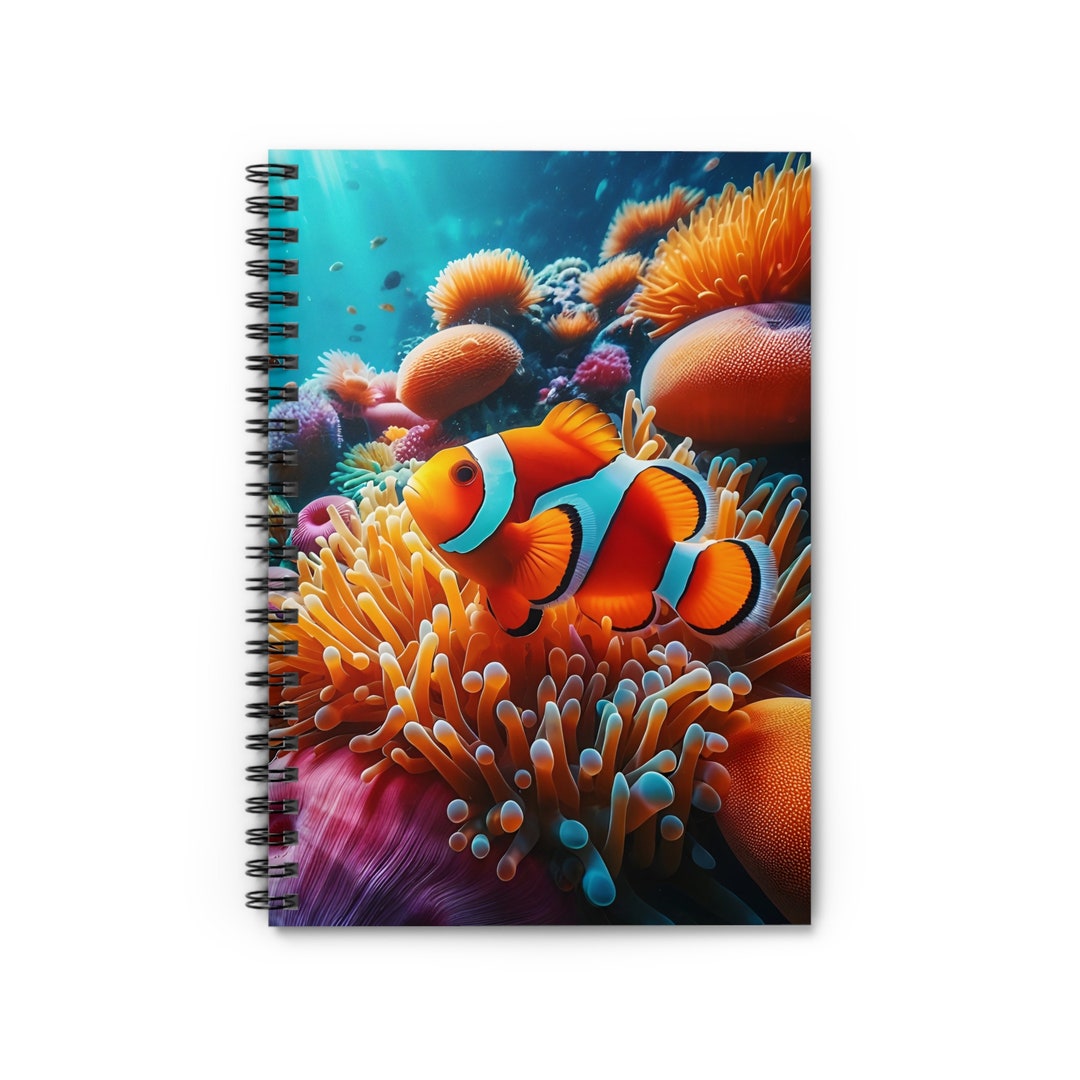 Clown Fish Journal A5 Notebook Ocean Clownfish Note Book Coral Sea ...