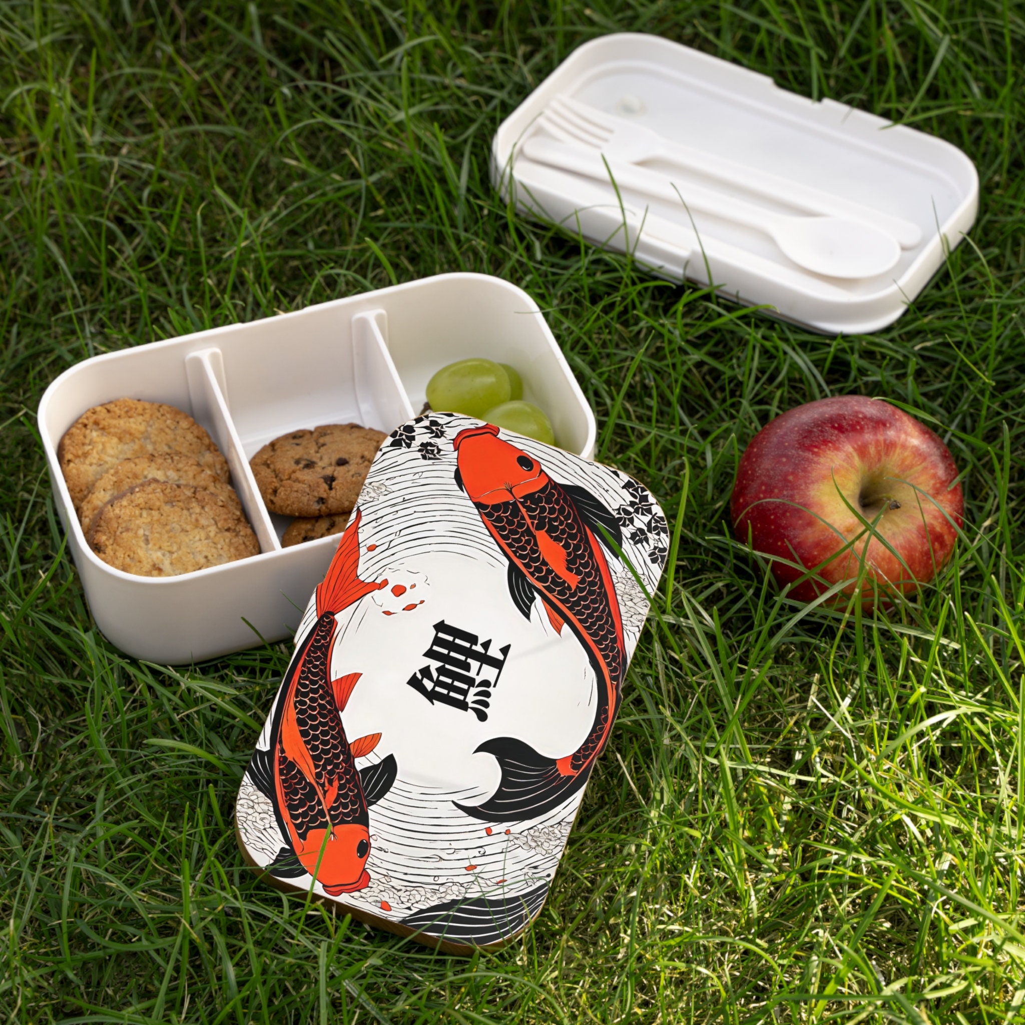 Japanese Bento Box Koi Fish Lunch Box Calligraphy Bento Box for Adults ...