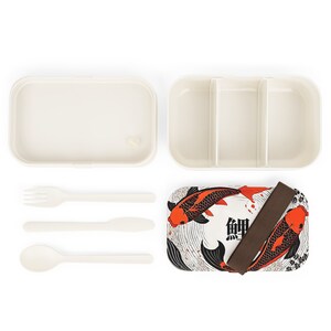 Japanese Bento Box Koi Fish Lunch Box Calligraphy Kanji Bento Box for ...