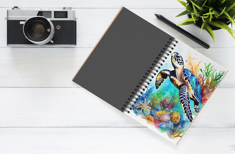 Turtle Notebook A5 Journal Sea Turtle Gifts Ocean Notebooks Sea Shell ...