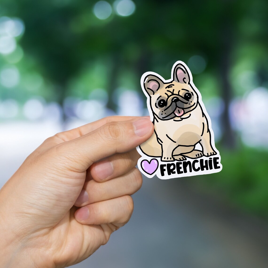 Frenchie Sticker, Kawaii Stickers, Dog Stickers, Pet Stickers, Vinyl ...