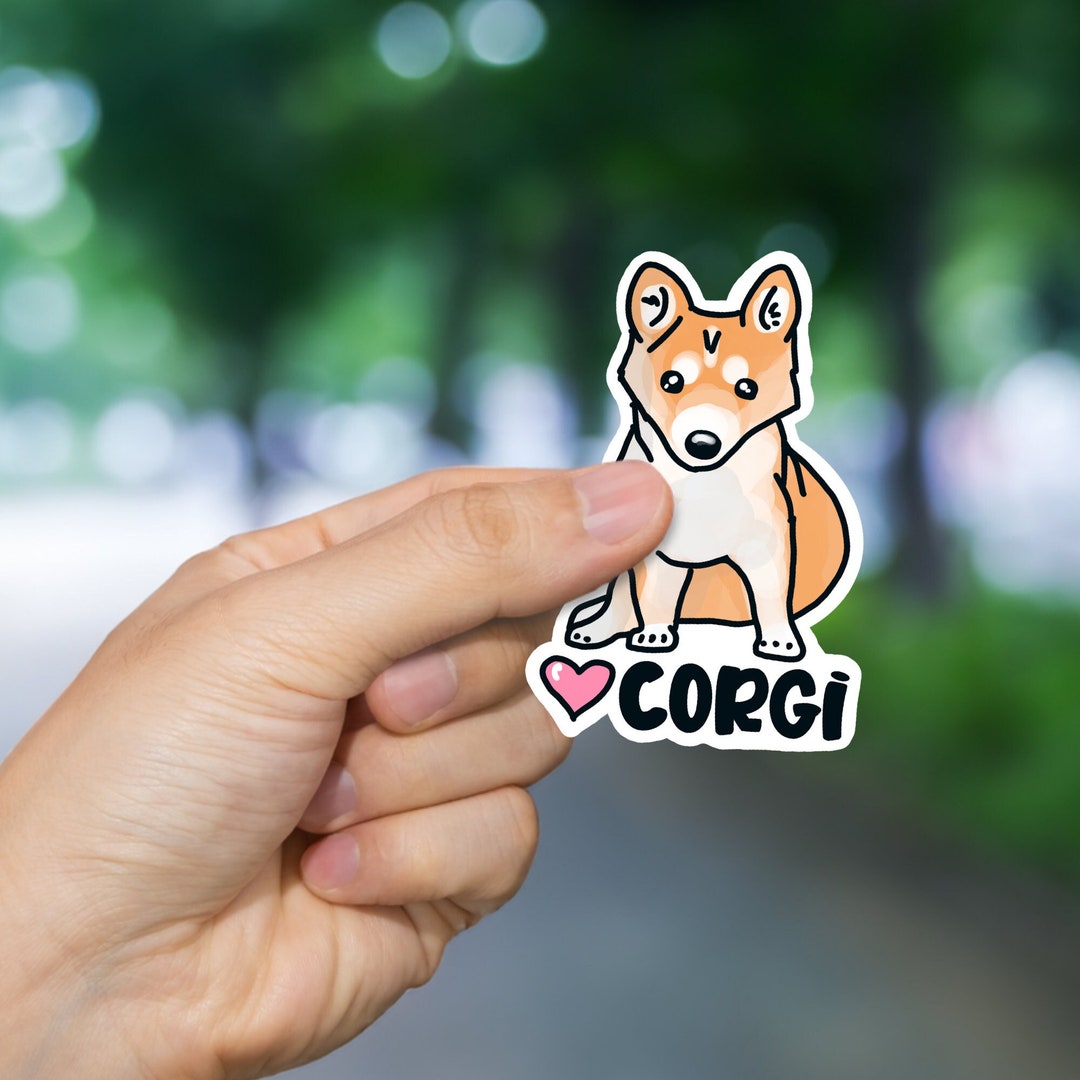 Corgi Sticker, Kawaii Stickers, Dog Stickers, Pet Stickers, Vinyl ...