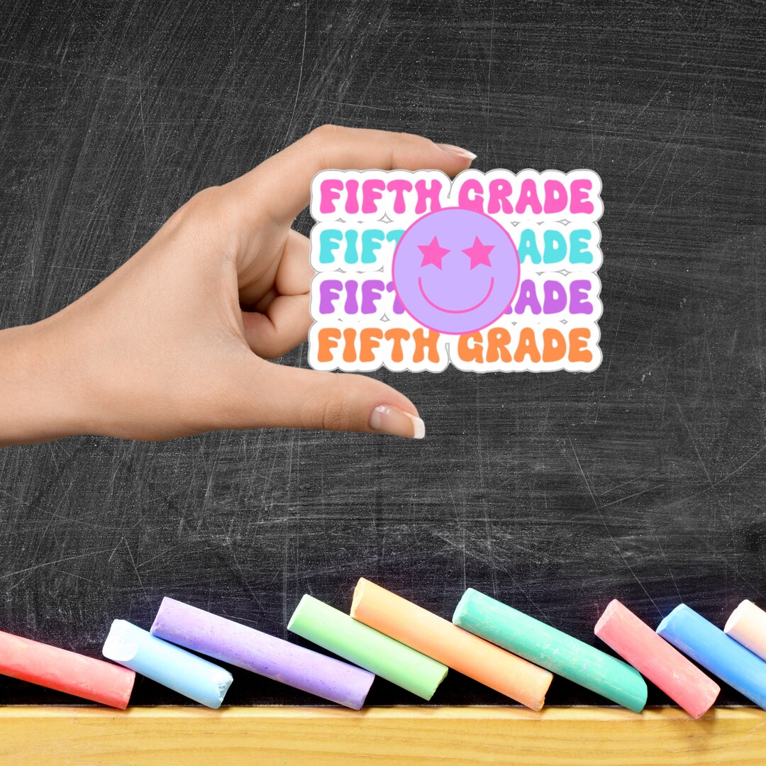 Retro Fifth Grade Sticker, Fifth Grade Sticker, Back to School Sticker ...