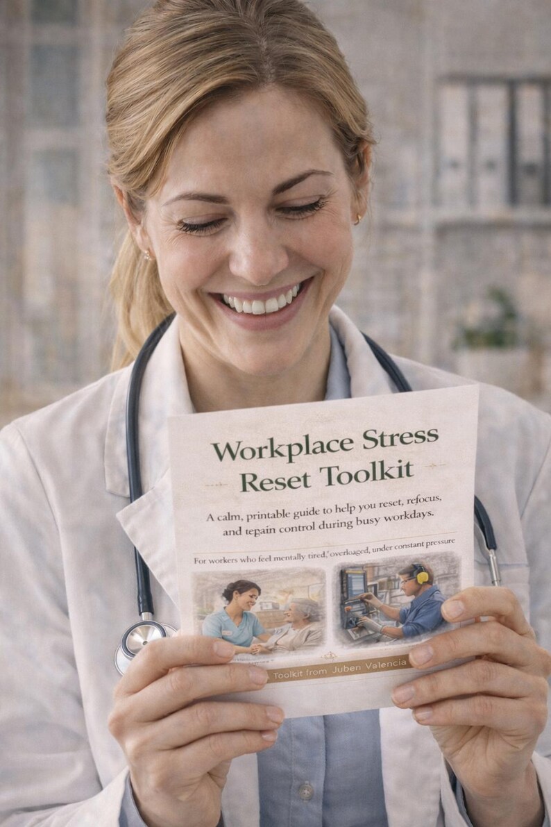 Workplace Stress Reset Toolkit | Printable Worker Stress Relief Guide ...