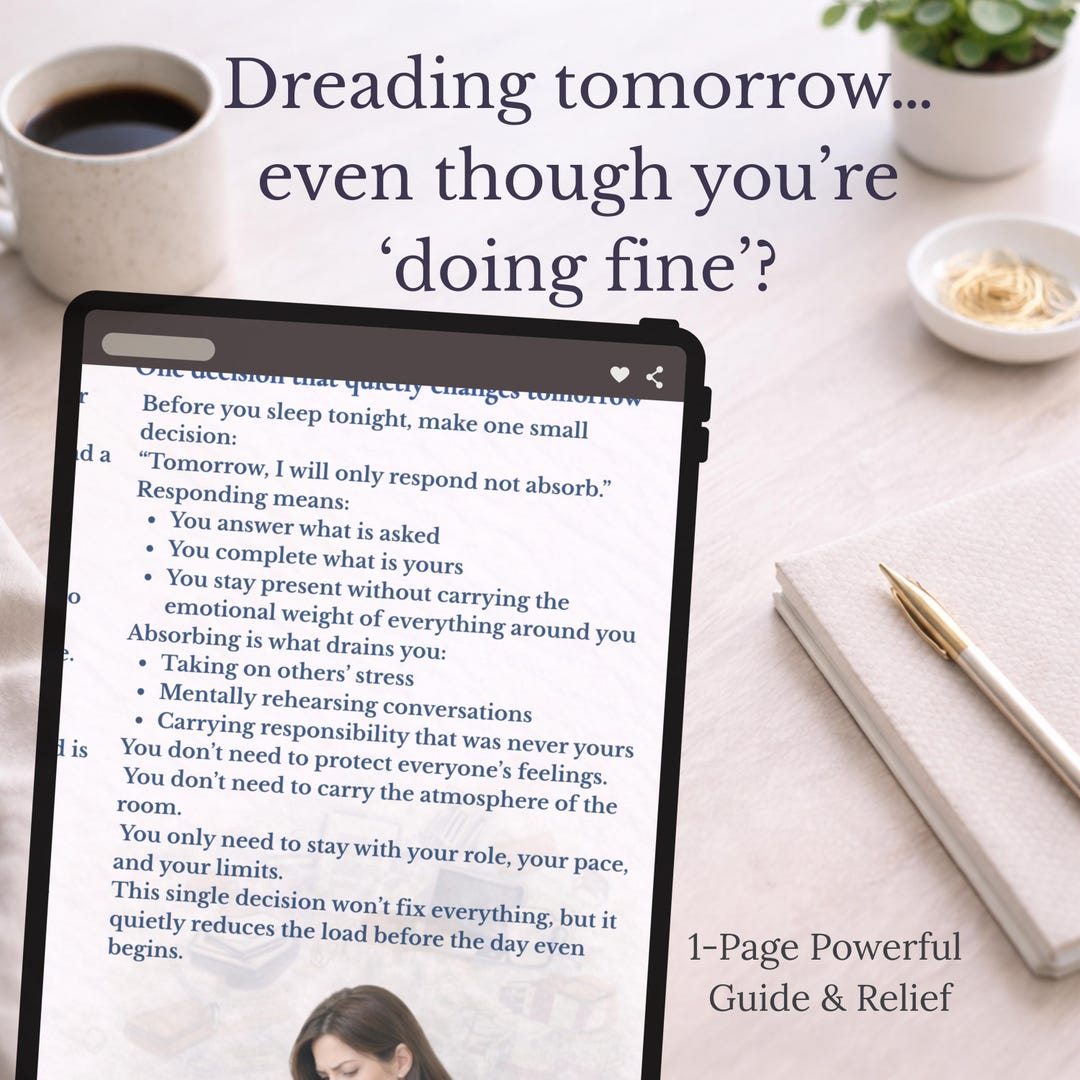 Work Stress Relief Guide | One-page Wellbeing Reset (PDF Download) - Etsy