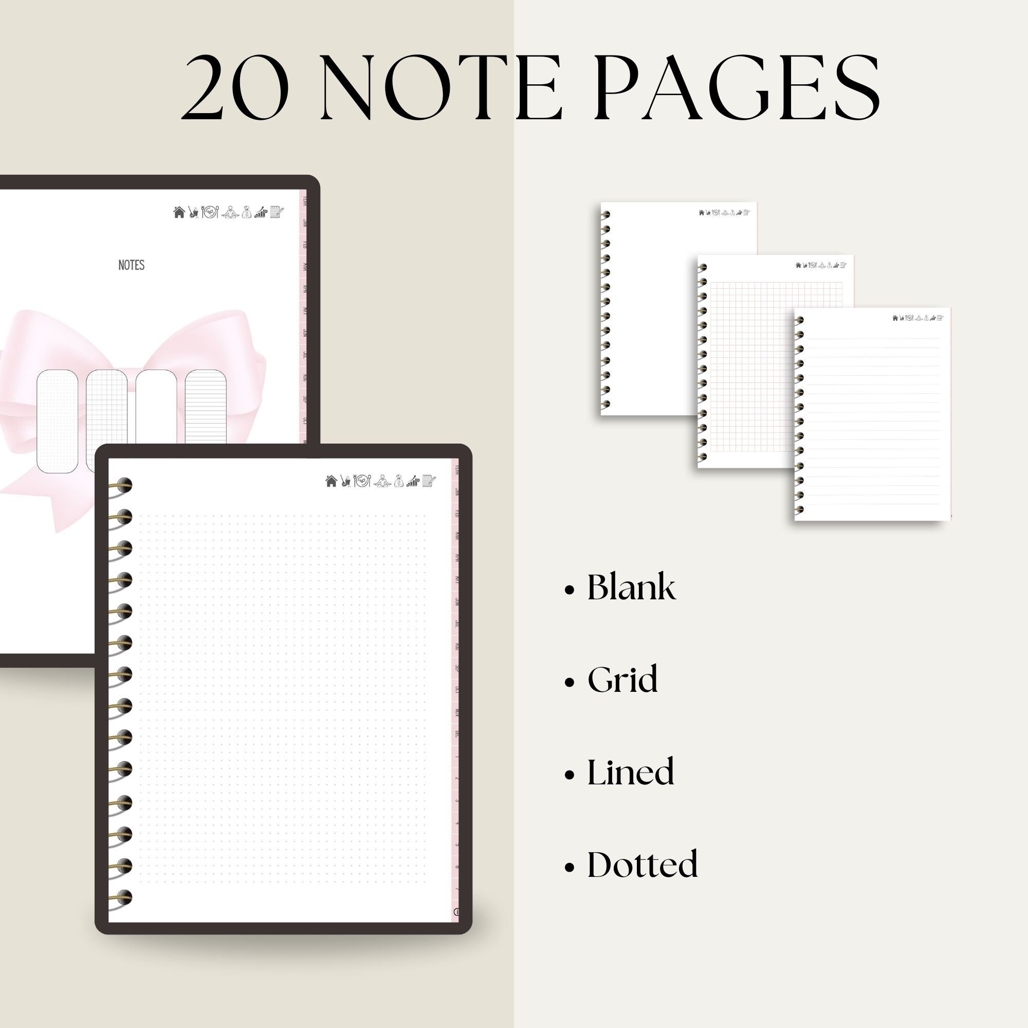 Ultimate Pink Digital Undated and Hyperlinked Planner - Etsy