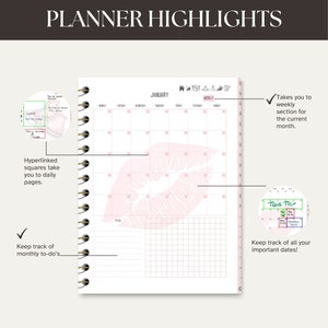 Ultimate Pink Digital Undated and Hyperlinked Planner - Etsy