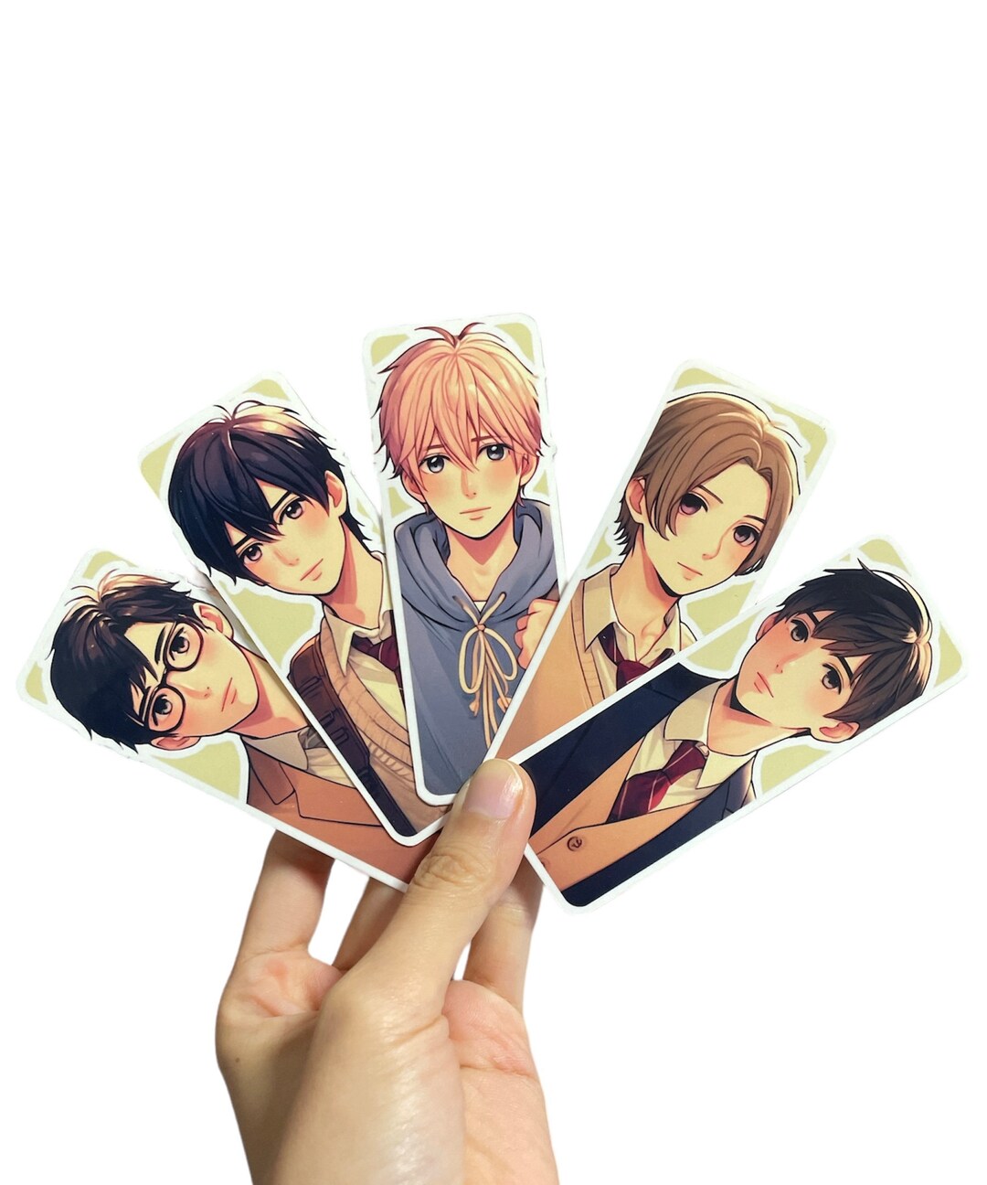 Anime Handsome Boy Bookmarks set of 5 - Etsy