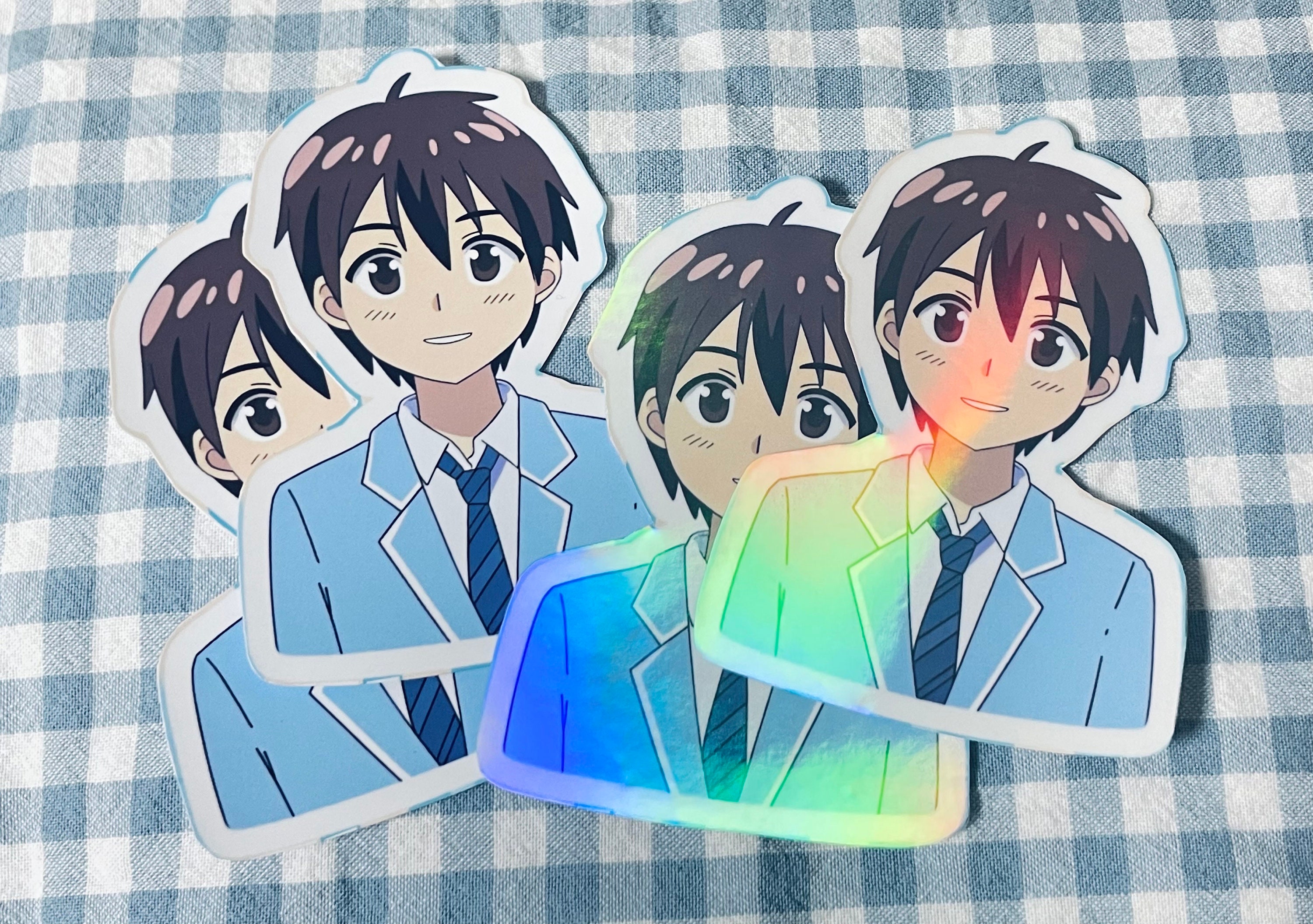 Anime Boy Sticker Holographic Cute Art, Kawaii Art, Anime Sticker ...
