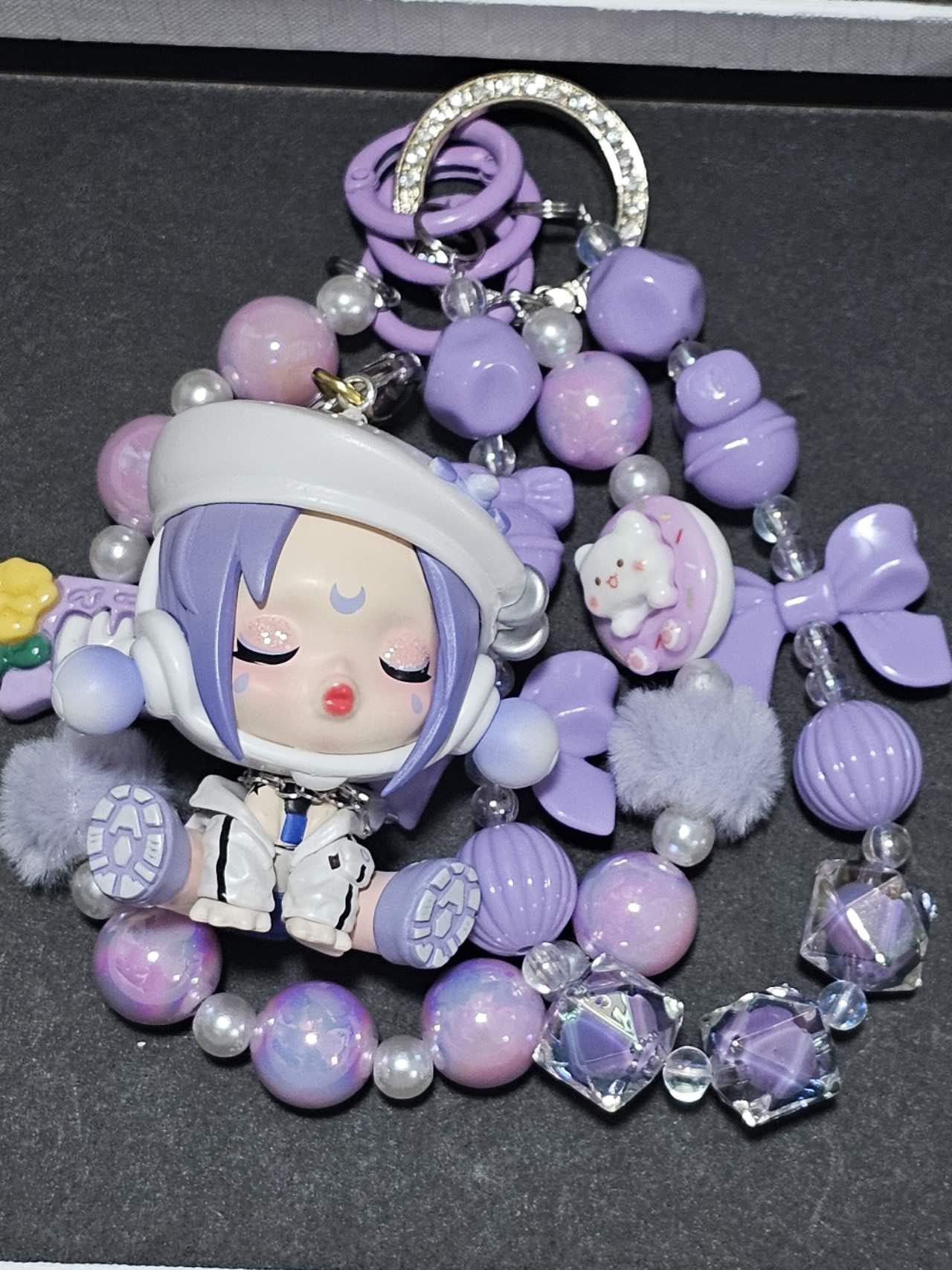 Skull Panda Beaded Handmade Keychain and Figure 2 - Etsy