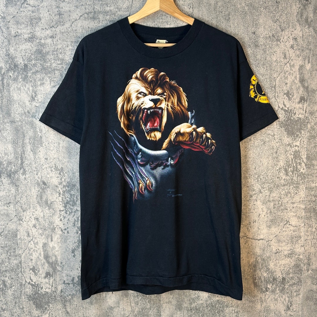 Vintage 1989 JRS Enterprises Lion Animal Graphic T-shirt/made in Usa ...