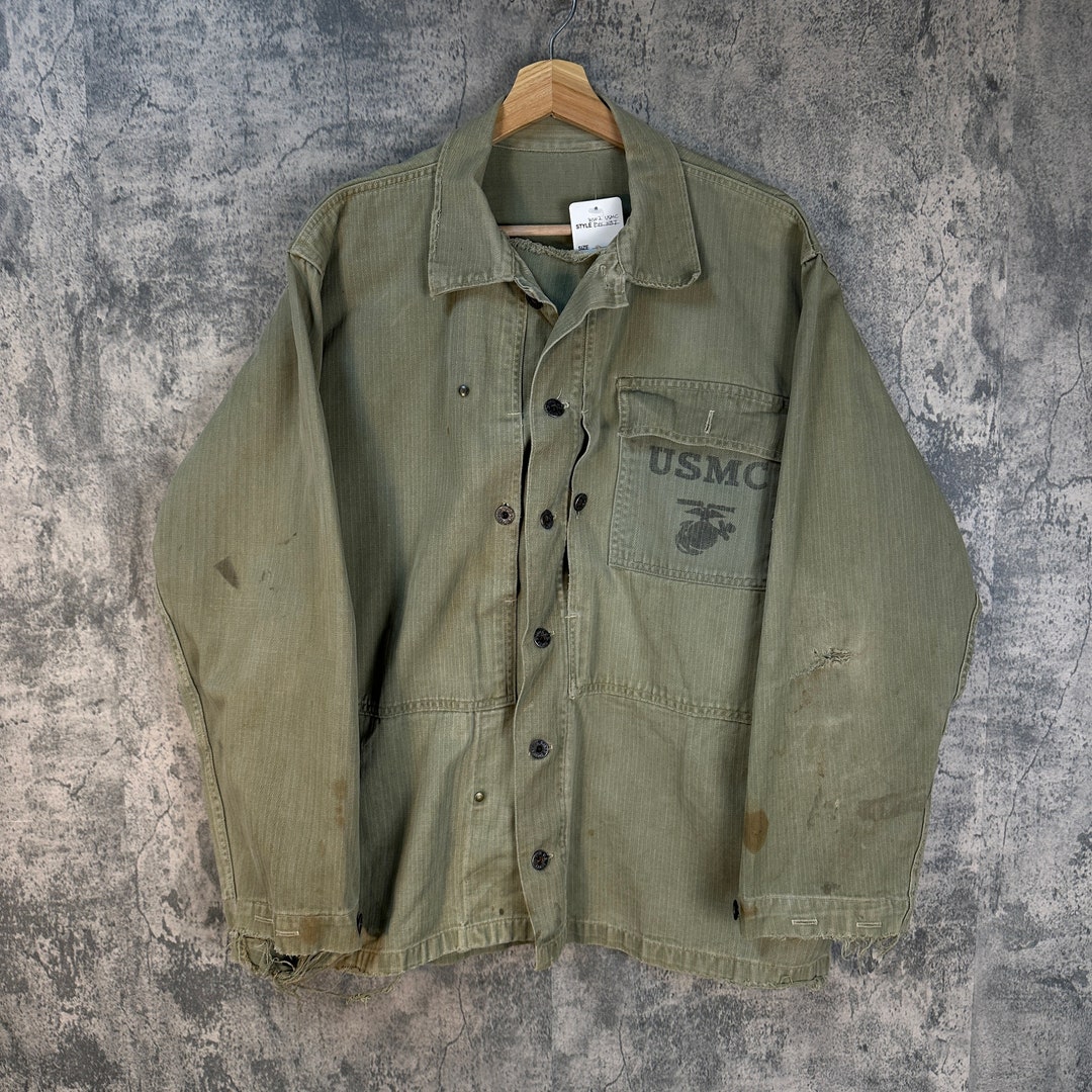 Vintage 1940s World War 2WW2 USMC HBT P44 Jacket - Etsy