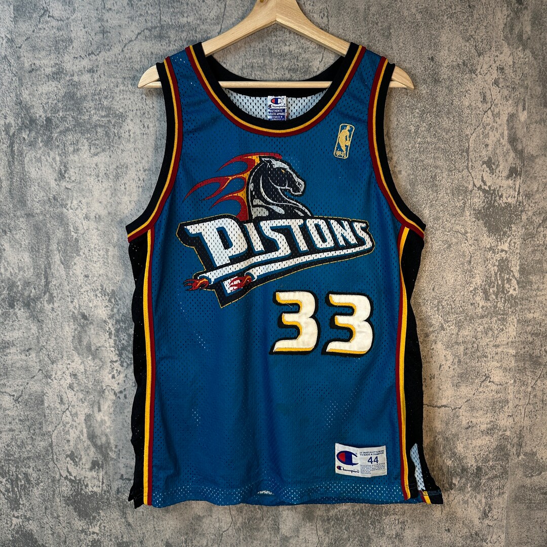 Vintage 1997 Detroit Pistons NBA 50th Anniversary Grant Hill Authentic ...
