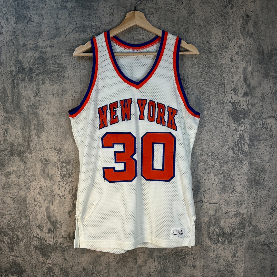 Vintage 80s Sand-knit Label Patrick Ewing New York Knicks NBA Jersey ...