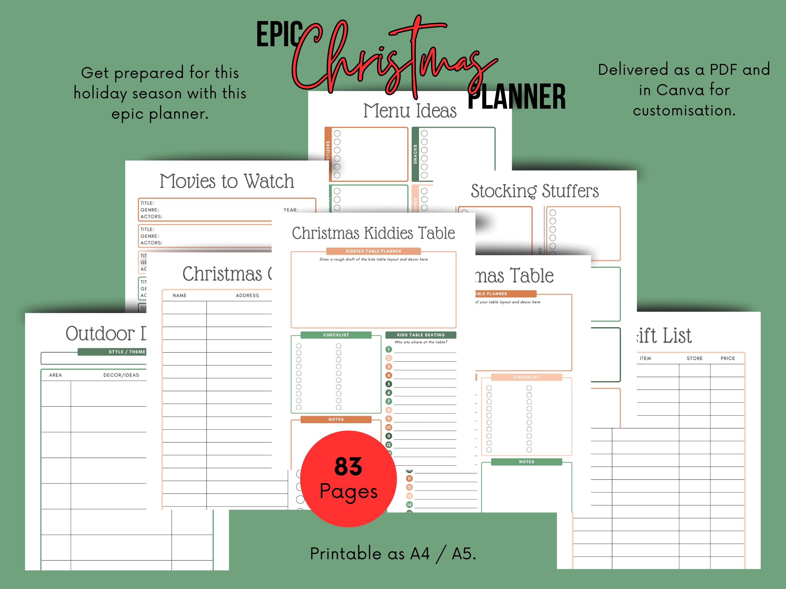 Christmas Planner Printable, Holiday Planner, Xmas Planner, Christmas ...