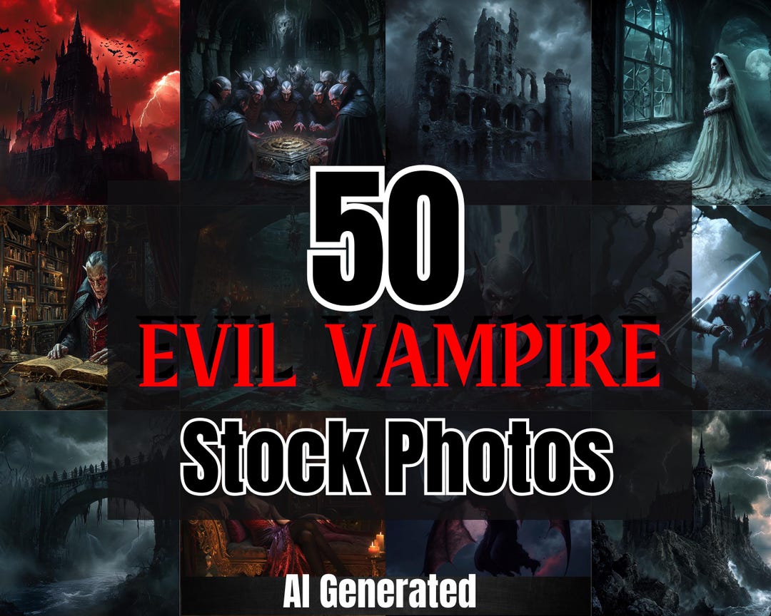 50 Evil Vampire AI Images: Halloween Stock Photos (digital Download) - Etsy