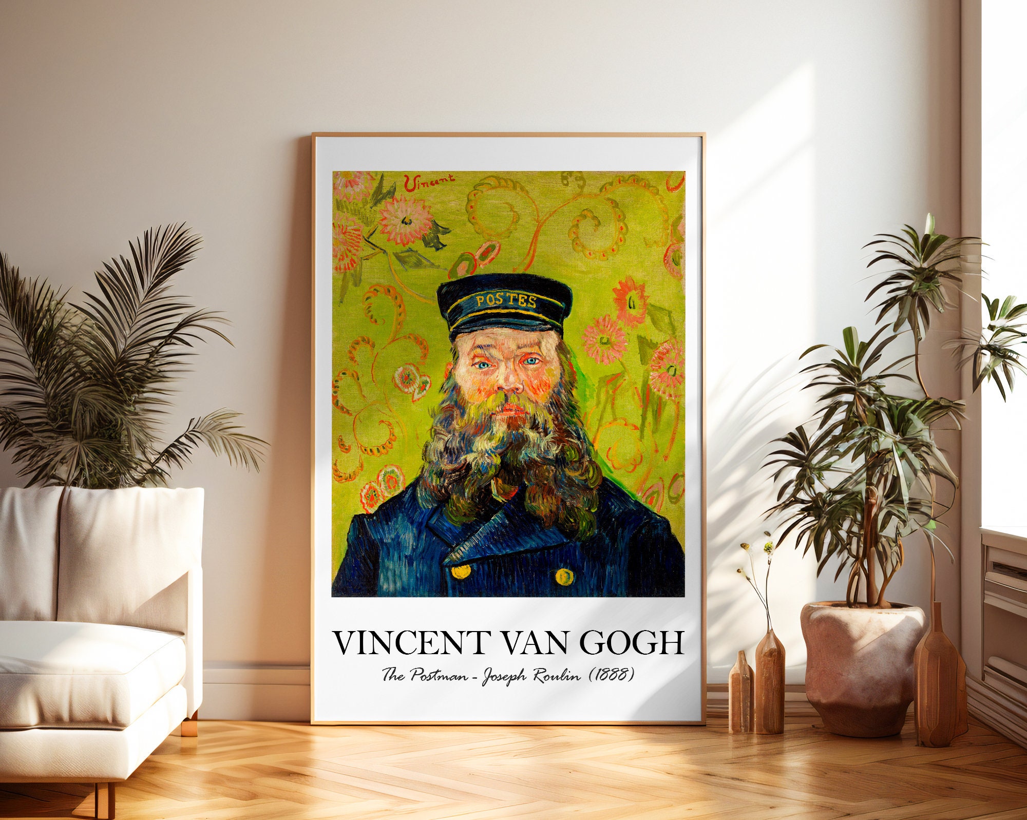 The Postman, Vincent Van Gogh Print, Portrait of Postman Roulin ...