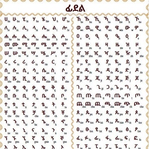 Amharic Alphabet Poster Digital Download With Practice Material | for ...