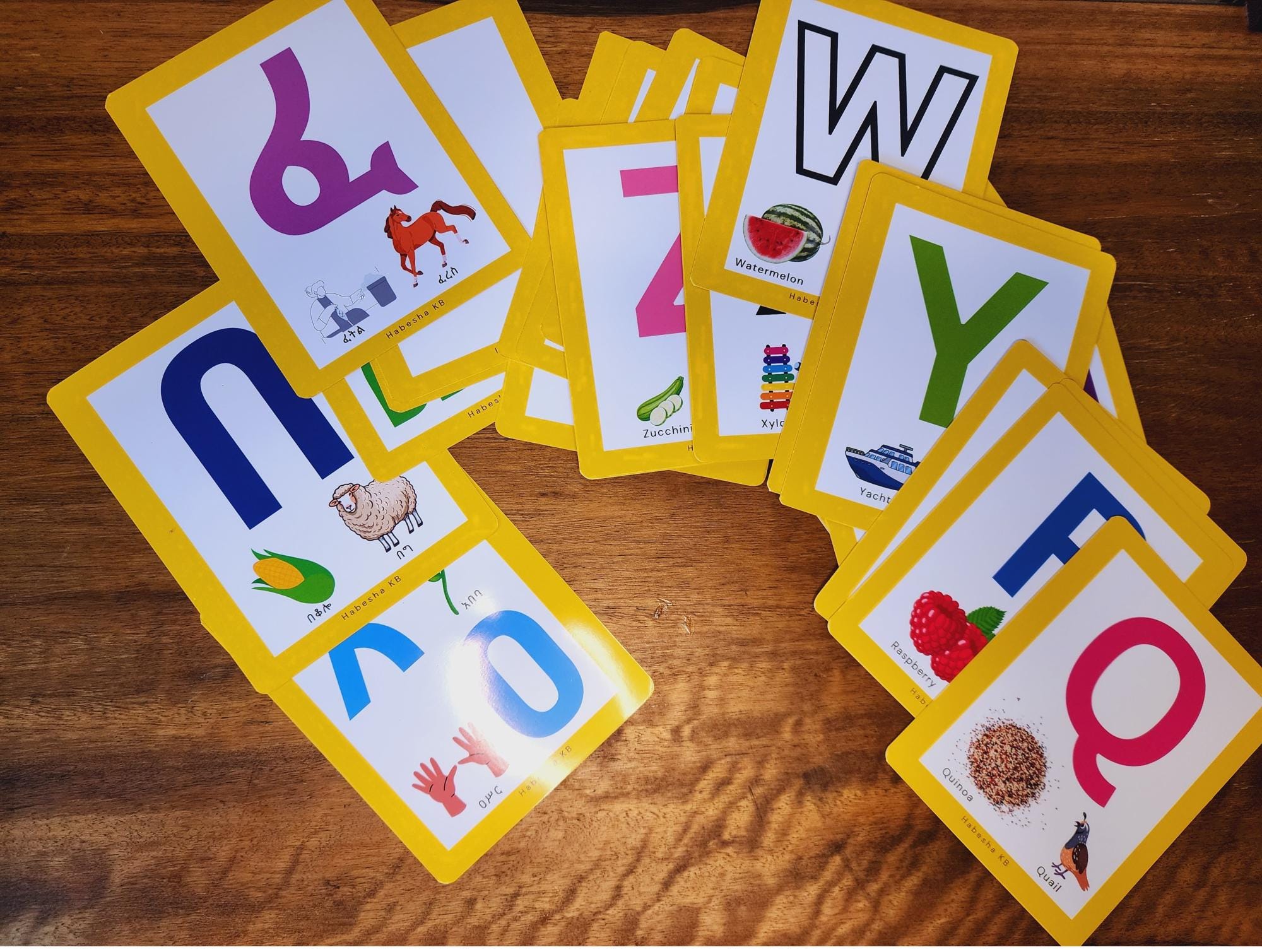 Abcs Meet ሀሁ | Bilingual Alphabet Flashcards | Amharic and English ...
