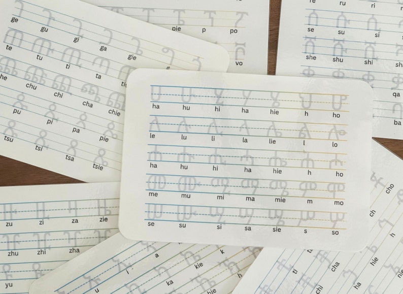 Reusable Dry Erase Amharic Alphabet Tracing Cards | 238 Letters ...