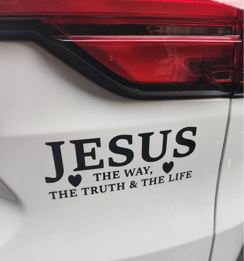 Jesus - the Way, the Truth, and the Life - Christian Car Decal - Etsy