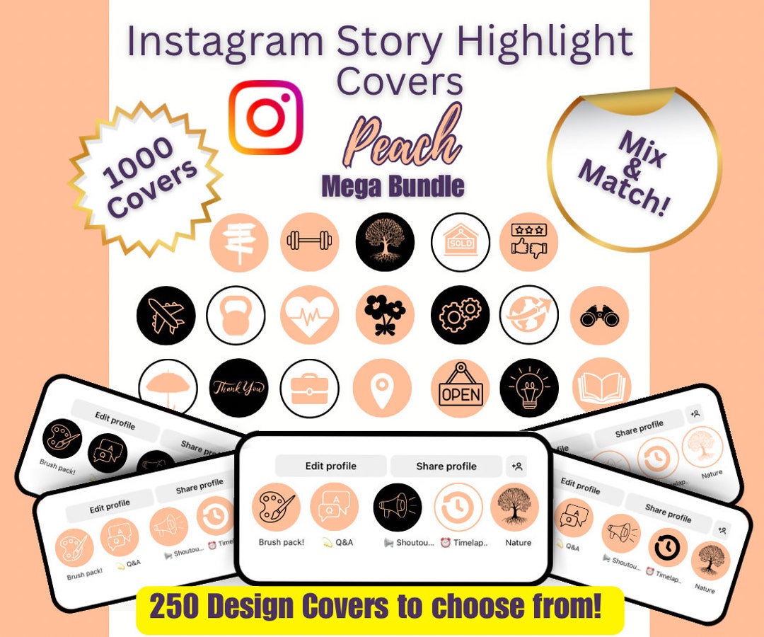 Stylish Instagram Story Highlight Covers Perfectly Centred & Ready to ...