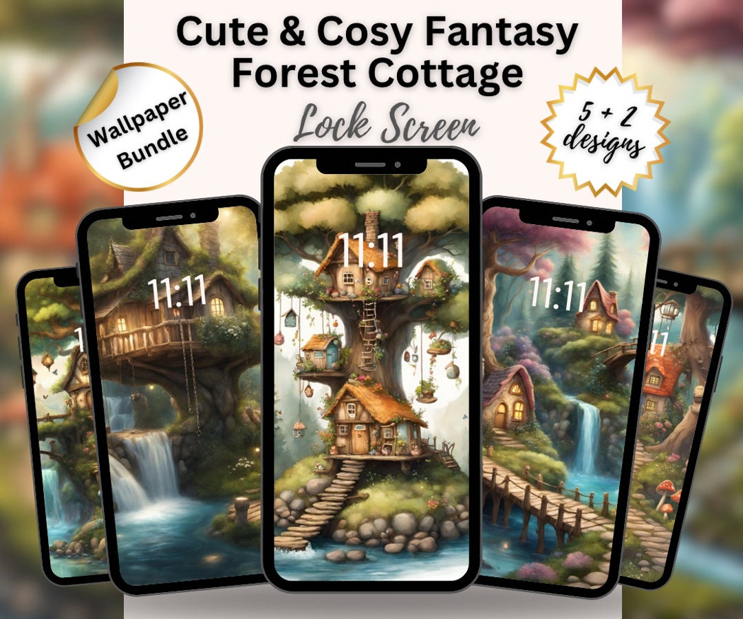 Cosy Fantasy Forest Cottage. Various Colourful Scenes Perfect for a ...