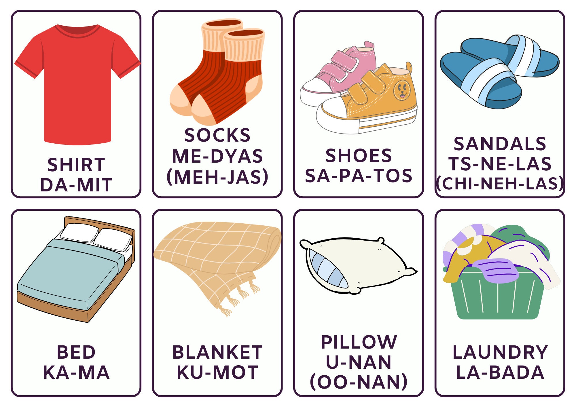 FILIPINO LEARNING FLASHCARDS - Etsy