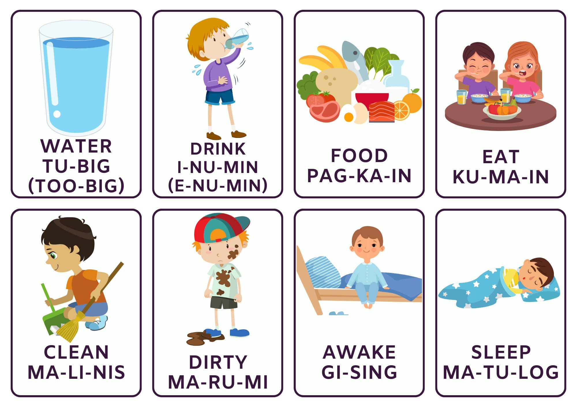 FILIPINO LEARNING FLASHCARDS - Etsy